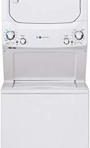 GE GUD27EESNWW 27" Electric Laundry Center with 3.8 cu. ft. Washer Capacity and 5.9 cy. ft. Dryer Capacity in White