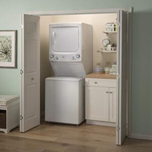 GE GUD27EESNWW 27" Electric Laundry Center with 3.8 cu. ft. Washer Capacity and 5.9 cy. ft. Dryer Capacity in White