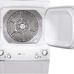 GE GUD27EESNWW 27" Electric Laundry Center with 3.8 cu. ft. Washer Capacity and 5.9 cy. ft. Dryer Capacity in White