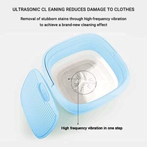 Portable Mini Foldable Clothes Washing Machine,Portable Laundry Bucket Washer with Spin Dryer Bucket for Automatic Home Travel Self-Driving Tour Underwear Foldable Washer, Pink