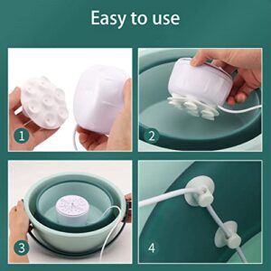 Fl FULON Mini Portable Washing Machine Ultrasonic Folding Laundry Bucket Travel Washing Machine For Baby Clothes/socks/underwear/bra Automatic Mini Washer Tub For Camping/home/travel/apartments