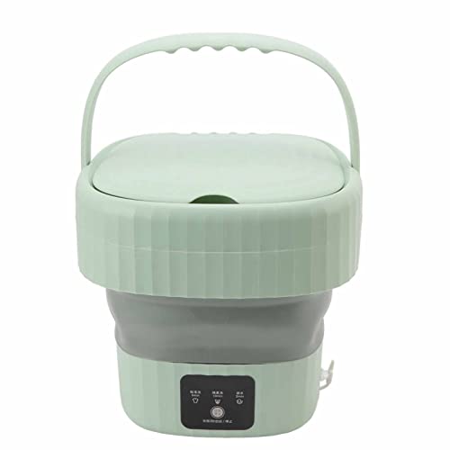 Dpofirs Portable Washing Machine, 6L Foldable Mini Small Portable Washer Washing Machine with Basket for Baby Clothes, Underwear or Small Items, for Apartment,Travel,Best Gift (Green)