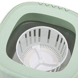 Dpofirs Portable Washing Machine, 6L Foldable Mini Small Portable Washer Washing Machine with Basket for Baby Clothes, Underwear or Small Items, for Apartment,Travel,Best Gift (Green)