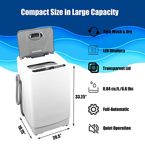 Frestec Portable Washing Machine, Portable Washer, Mini Washing Machine, Compact Washer for Apartment, Dorm (1.38 cu.ft.)