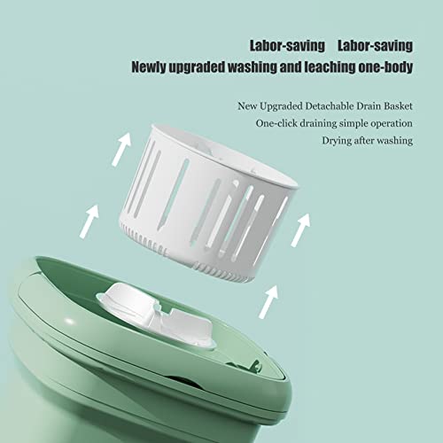 11L Portable Washing Machine, Bucket Semi-Automatic Underwear Foldable Washer with Spin Dryer,Home Travel Self-Driving Tour,for Baby Clothes, Socks, Towels, Great for Travel, Apartment