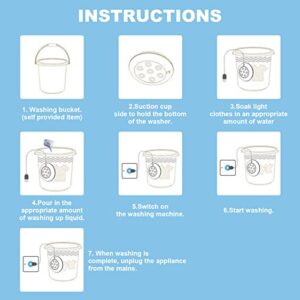 plplaaoo Portable Washing Machine, 3.5 x 3.5 x 2in Dryer Washer, Portable Laundry Machine, Compact Laundry Washer with USB Charging, Quite Mini Washer, Small Cleaning Machine for Underwear Socks