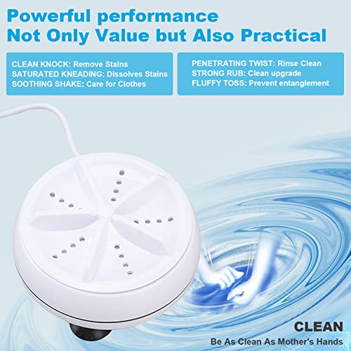 plplaaoo Portable Washing Machine, 3.5 x 3.5 x 2in Dryer Washer, Portable Laundry Machine, Compact Laundry Washer with USB Charging, Quite Mini Washer, Small Cleaning Machine for Underwear Socks