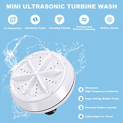 plplaaoo Portable Washing Machine, 3.5 x 3.5 x 2in Dryer Washer, Portable Laundry Machine, Compact Laundry Washer with USB Charging, Quite Mini Washer, Small Cleaning Machine for Underwear Socks