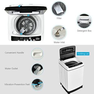 Full-Automatic Washing Machine 1.5 Cu.Ft 11 LBS Washer & Dryer, Mini Washing Machine, Portable Washer Machine, and Dryer, White