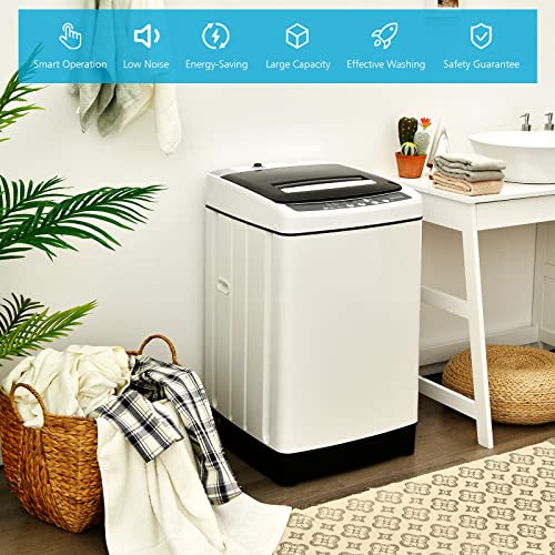 Full-Automatic Washing Machine 1.5 Cu.Ft 11 LBS Washer & Dryer, Mini Washing Machine, Portable Washer Machine, and Dryer, White