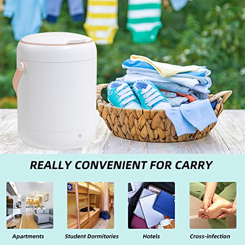 Portable Mini Washing Machine, Ozone & Blue Light Deep Clean Mini Washing Machine with Drain Basket for Underwear, Socks, Mini Small Portable Smart Timer Control Washer for Apartments, Dorms