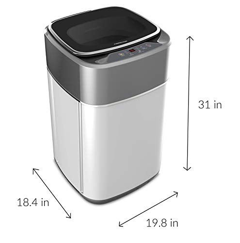 Farberware Professional FCW10BSCWHA 1.0 Cu. Ft. Portable Clothes Washer with 7-lb Load Capacity, Silver & Chrome