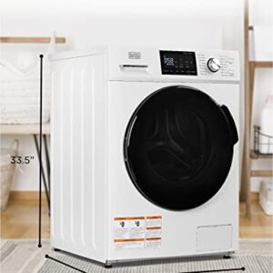 BLACK+DECKER Front Load Washer, 2.7 Cu. Ft. Compact Washing Machine with LED Display & 16 Cycles