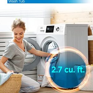 BLACK+DECKER Front Load Washer, 2.7 Cu. Ft. Compact Washing Machine with LED Display & 16 Cycles