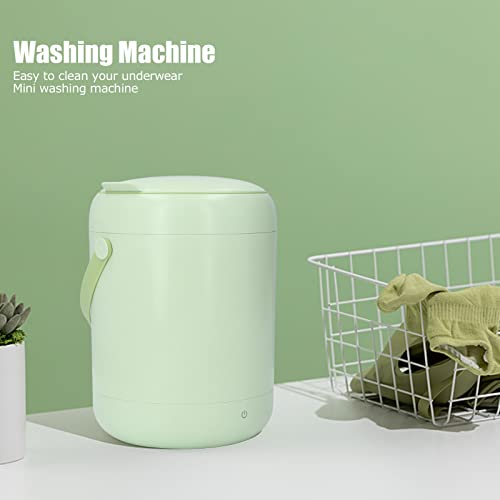 Portable Mini Washing Machine,3L Capacity Ultrasonic Turbine Washer Intelligent Underwear Washer For Apartment Laundry Camping RV Travel Baby (green)