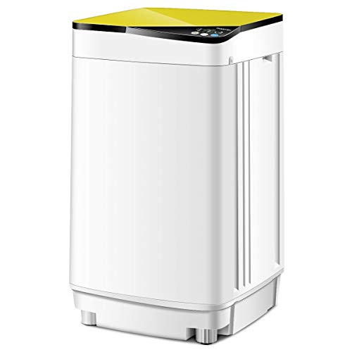 SAFEPLUS Portable Clothes Washing Machines,Automatic Small Washer and Spin Dryer 7.7 lbs Load Capacity Compact Laundry Washer with Built in Barrel Light for Apartments RVs and Small Space Living