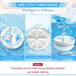 U00GKLTL Mini Portable Washing Machine,Mini Dishwashers Ultrasonic Turbo Disinfection with USB,Suitable for Home, Business, Travel, College Room, RV, Apartment（Send Storage Box）