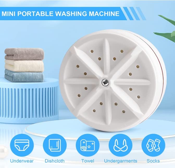 U00GKLTL Mini Portable Washing Machine,Mini Dishwashers Ultrasonic Turbo Disinfection with USB,Suitable for Home, Business, Travel, College Room, RV, Apartment（Send Storage Box）