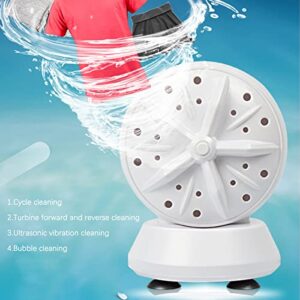 jeerbly Portable Washing Machine Turbo Washer,Ultrasonic Turbine Washing Machine 3 In 1 Dishwashers,Mini Washing Machine with USB for Travel Trip Rooms