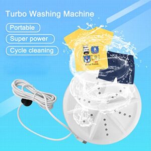 jeerbly Portable Washing Machine Turbo Washer,Ultrasonic Turbine Washing Machine 3 In 1 Dishwashers,Mini Washing Machine with USB for Travel Trip Rooms