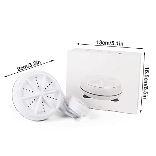 jeerbly Portable Washing Machine Turbo Washer,Ultrasonic Turbine Washing Machine 3 In 1 Dishwashers,Mini Washing Machine with USB for Travel Trip Rooms