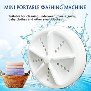 AOAUTO 24W Mini Portable Washing Machine Ultrasonic Turbo Washer for Travel Business Trip and College Room, 3 In 1 Portable Washing Machine with USB