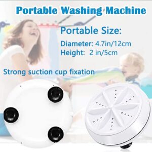 AOAUTO 24W Mini Portable Washing Machine Ultrasonic Turbo Washer for Travel Business Trip and College Room, 3 In 1 Portable Washing Machine with USB