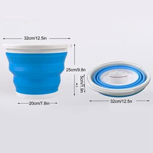 Pssopp Portable Bucket Washer, Foldable Mini Laundry Machine Portable Washing Machine USB Powered Mini Foldable Washer for Baby Clothes Socks Underwear