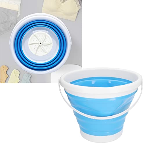 Pssopp Portable Bucket Washer, Foldable Mini Laundry Machine Portable Washing Machine USB Powered Mini Foldable Washer for Baby Clothes Socks Underwear