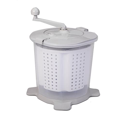 WEBTB Manual Non-Electric Portable Clothes Washer Mini Hand Crank Washing Machine Dehydrator Hand Powered Washing Machine Manual Clothes Washer The Laundry Alternative for Dormitory Camping RV