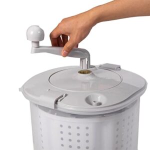 WEBTB Manual Non-Electric Portable Clothes Washer Mini Hand Crank Washing Machine Dehydrator Hand Powered Washing Machine Manual Clothes Washer The Laundry Alternative for Dormitory Camping RV