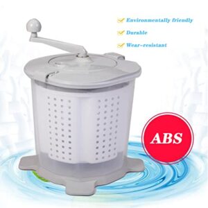 WEBTB Manual Non-Electric Portable Clothes Washer Mini Hand Crank Washing Machine Dehydrator Hand Powered Washing Machine Manual Clothes Washer The Laundry Alternative for Dormitory Camping RV