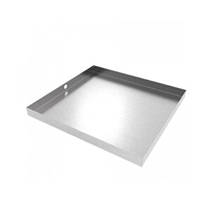 Galvanize Drip Pan for Water Heater or Air Conditioner, 22”x22”x2”–Gauge 26 – Drain Hole & Hose Adapter