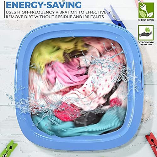 Folding Portable Mini Washing Machine，Ultrasonic Ozone sterilization,mini washing machine,Folding Washing machine For wash baby clothes, Apartment Dorm,Travelling，Gift for Friend or Family