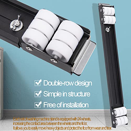 Extendable Appliance Rollers for Washer and Dryer,Heavy Duty Furniture Dolly Mobile Roller,Can Bear 660LB, Max 28inch