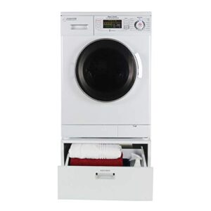 Equator Ver 2 Pro 24" Combo Washer Dryer Vented/Ventless 1200 RPM+Pedestal White