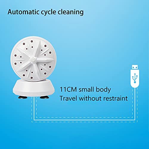 YEmirth Ultrasonic Washing Machine, Double Power Version, 2023 Upgraded Portable Twin Turbo Washer, Portable Washing Machine with USB and Speed Control for Travel Business Trip or College