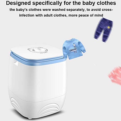 ZLXDP Electric Mini Clothes Washing Machine Top Loading Semi-Automatic 2.0kg Garment Washer+1.5kg Dryer Single Tub Cloth Drying (Color : E)