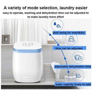 ZLXDP Electric Mini Clothes Washing Machine Top Loading Semi-Automatic 2.0kg Garment Washer+1.5kg Dryer Single Tub Cloth Drying (Color : E)