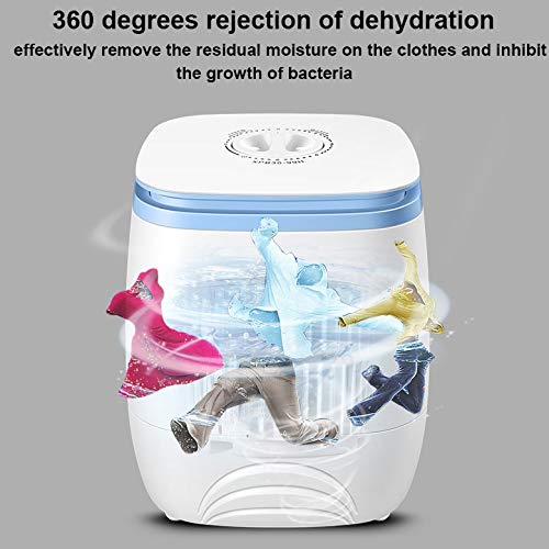 ZLXDP Electric Mini Clothes Washing Machine Top Loading Semi-Automatic 2.0kg Garment Washer+1.5kg Dryer Single Tub Cloth Drying (Color : E)