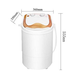 ZLXDP Single Bucket Mini Washing Machine Small Eluting One Washing Socks Underwear Dormitory Household (Color : Gray)