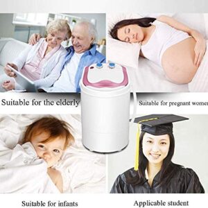 ZLXDP Single Bucket Mini Washing Machine Small Eluting One Washing Socks Underwear Dormitory Household (Color : Gray)