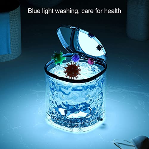 Portable Washing Machine, washing machine cleaner, 4.5L 10min small washing machine, Electric Underwear Blue Light Laundry Washer with Draining Bask, for Home, Business, Travel, College Room, Rv