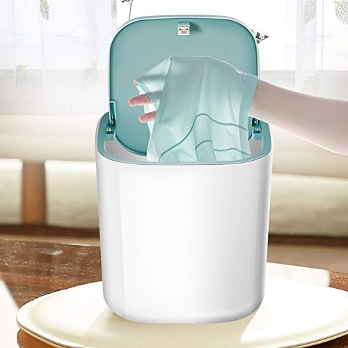 Baoer Portable Washing Machine,Folding Fully Automatic Laundry Machine, Ultrasonic Electric Washing Machine USB Charging Mini Tabbletop Clothes Washing White