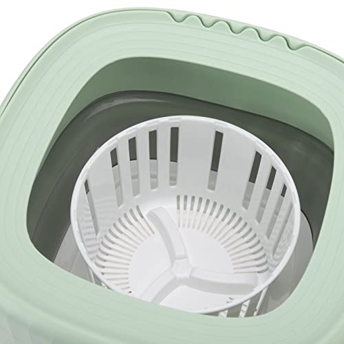 6L Foldable Portable Washing Machine, Mini Small Washer with Drain Valve, Drain Basket for Apartment, Laundry, Camping, RV, Travel, Underwear, Baby Clothes (US Plug)