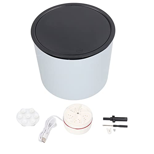 YEmirth 4.5 Litre Mini Lingerie Washer, Electric Cleaning Washer with Wash and Spin Cycles Function, Built in Drainage Basket, Non Slip Rubber Sole, for Dormitory Home Use