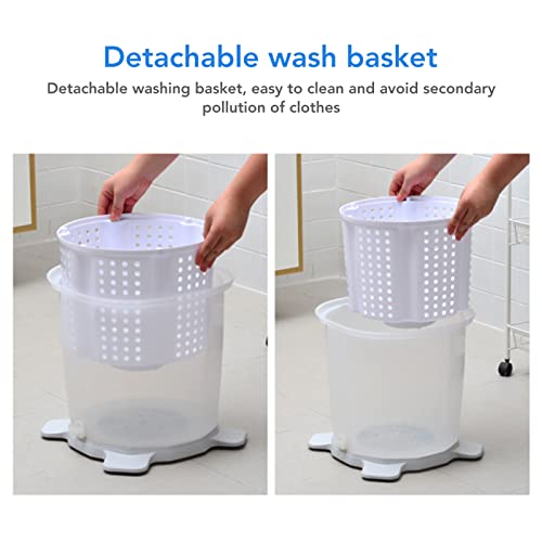 Andarm Mini Portable Washing Machine, 2 in 1 Hand Operated Cranking Mini Washer Dryer Manual Non Electric, Compact Washing Machine Spin Dryer for Apartments Dormitory Camping