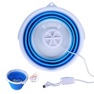 10l portable mini washing machine, folding turbo washing compact ultrasonic turbine washer lightweight travel laundry washer usb powered camping apartments dorms rv business trip clothes