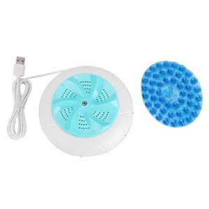 mini usb washing machine ultrasound turbine portable for travel household cloth cleaning(green)