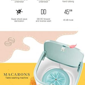 3.8L Mini Electric Washing Machine Portable USB Underwear Small-scale Cleaning Machine Lazy Panties Necktie Socks Baby Clothes Compact Laundry Machine